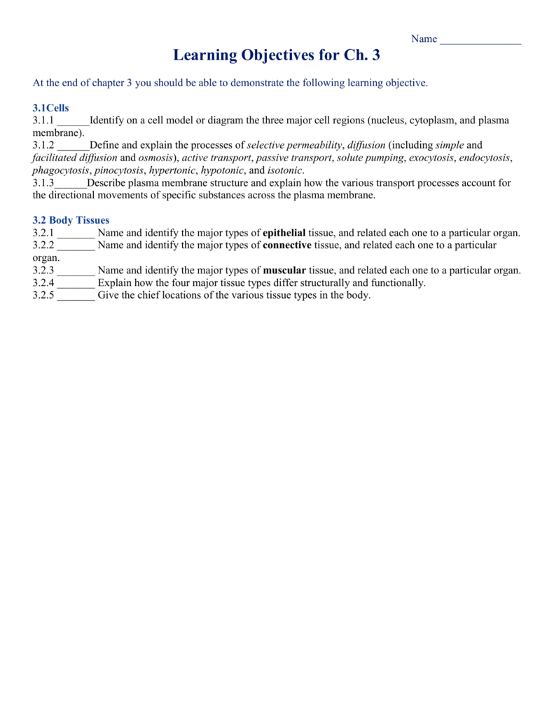 Anatomy And Physiology Chapter 3 Cells Worksheet Answers Anatomy 