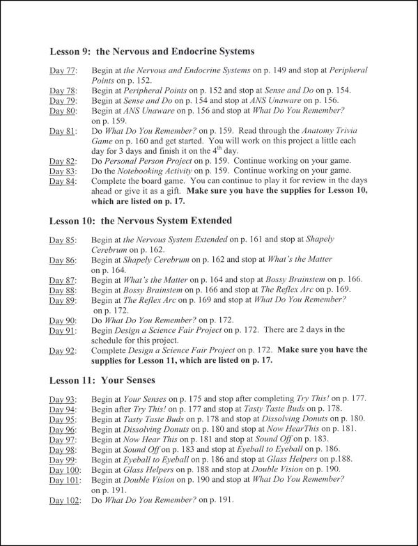 Anatomy Lesson Plans For High School Printable Anatomy Worksheets